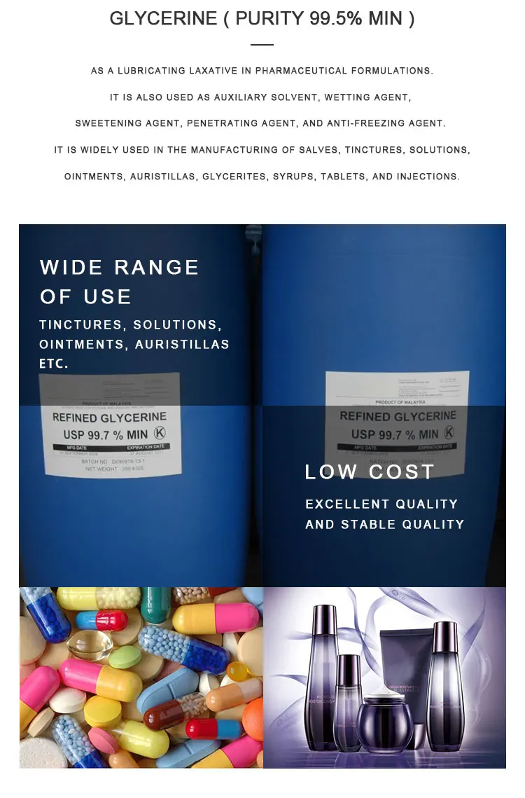 Glycerol/glycerin Manufacturer in Indonesia - 99.7% Quality