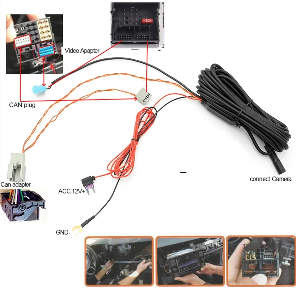 Greenyi Rear View Camera RCD330 Adapter for Audi VW MQB