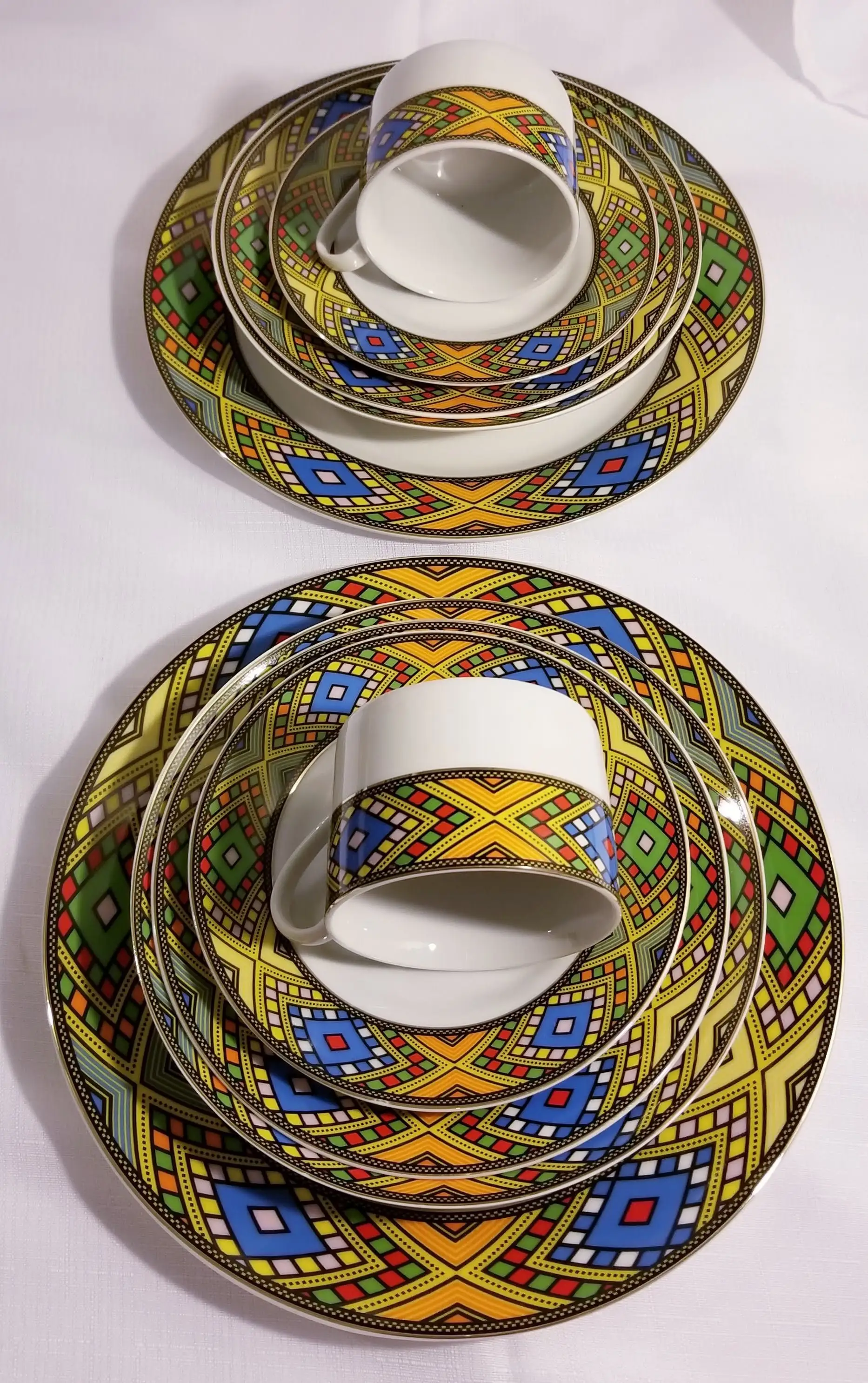23 Pcs Ethiopian/eritrean Coffee Set Bright Tebeb Edition. Comes With ...