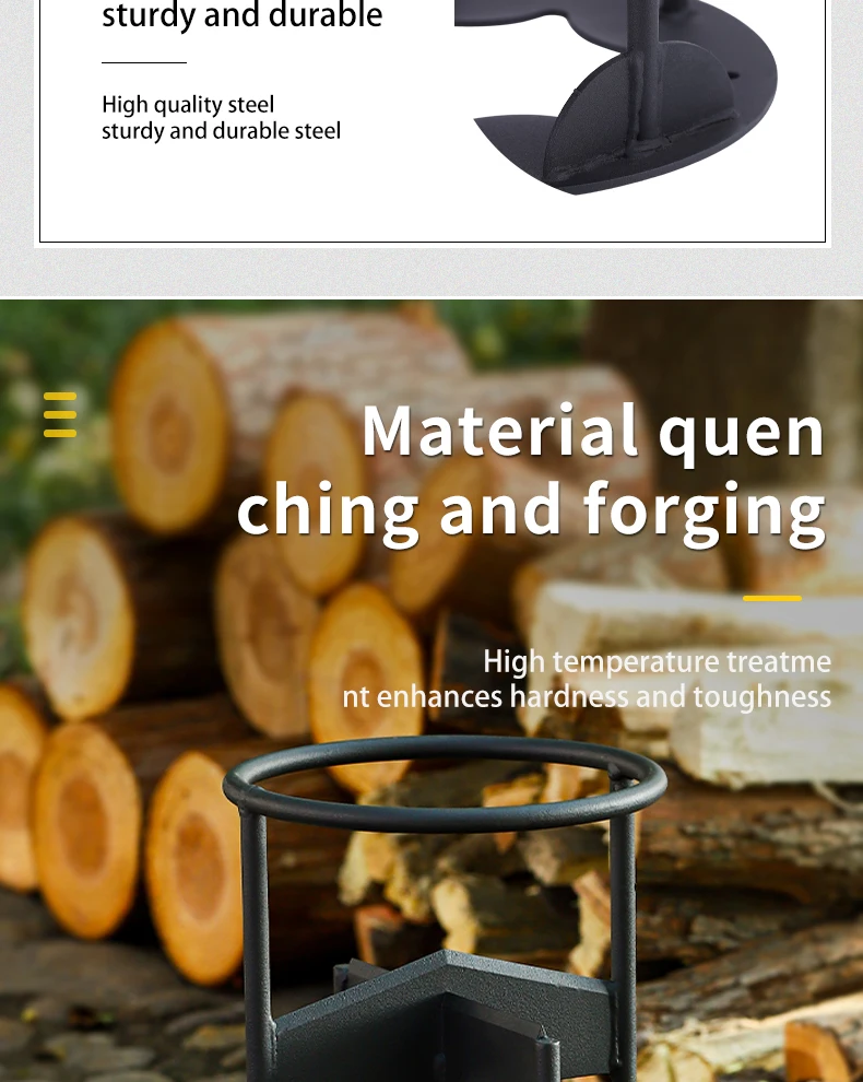 Manual Log Splitter Wedge For Campsite Home Wood Stove Fireplace - Buy ...