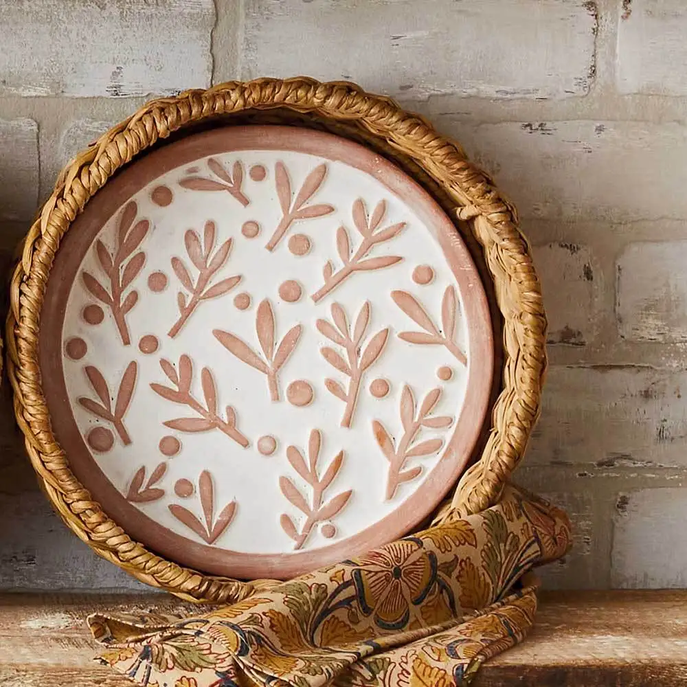 Custom Terracotta Bread Stone Round Terracotta Warming Stone Features A ...