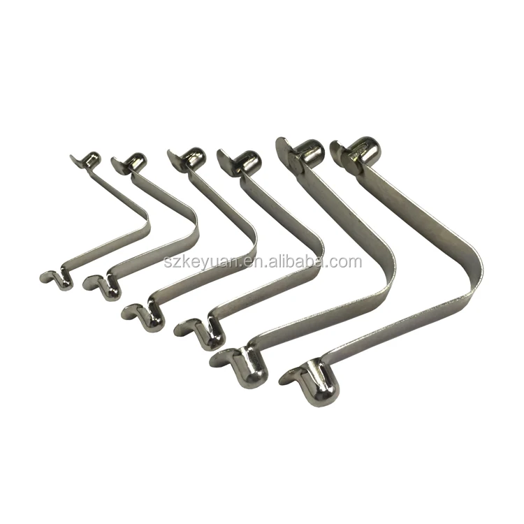 Spring Steel Tube Lock Spring V Shaped Spring Clip Double Button