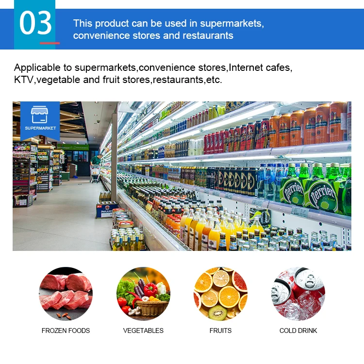 Dusung Supermarket Counter Commercial Circular Refrigerator For Fruits ...