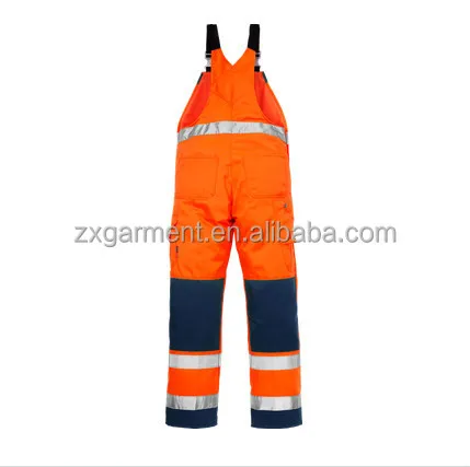 Pvc Coated Waterproof Carpenter Work Bib Overall Hi Vis Reflective ...