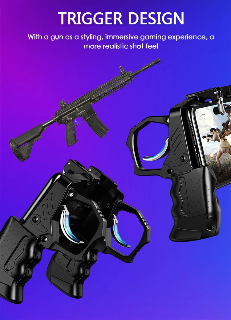 K21 Gamepad Console Gun Joystick L1r1 Triggers Free Fire Pugb Mobile ...