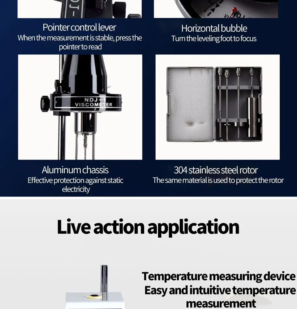 Digital Rotary Viscometer Ndj-5s/8s/9s High Precision Paint Viscosity ...