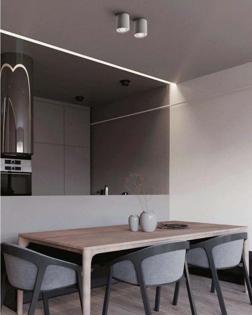 Surface Mounted Adjustable Led Trimless Downlight Round Gu10 Fixture ...