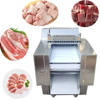 Canada Automatic Frozen Meat Cube Cutting Machine Pork Meat Strip ...