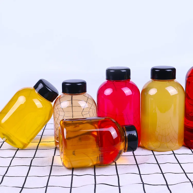 Eshun Plastic Juice Bottles - Perfect for Boba Tea & More
