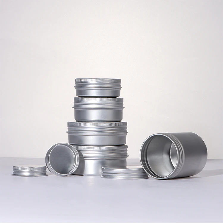 Customized Screw Lid Various Capacity Ointment Container Cans Flat ...