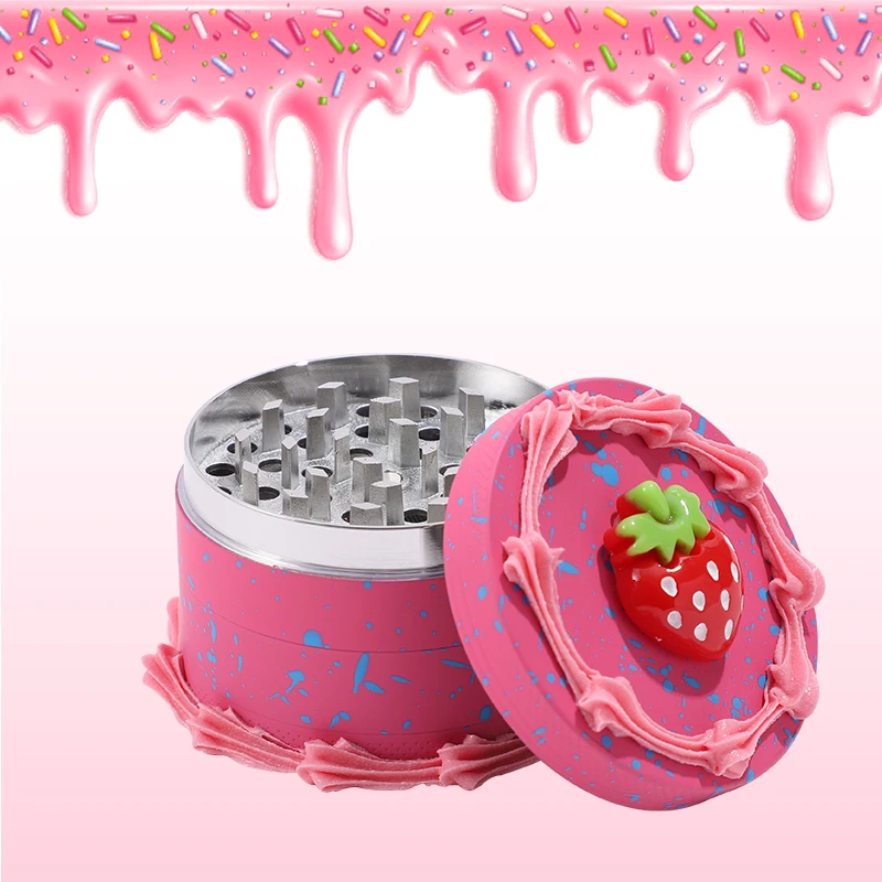 2023 New Design Cute Birthday Cake Grinder Herb Grinder High Quality ...