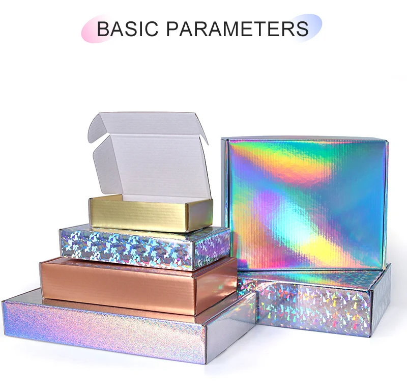 Holographic & Iridescent Foil Shiny Paper Box - Custom Logo