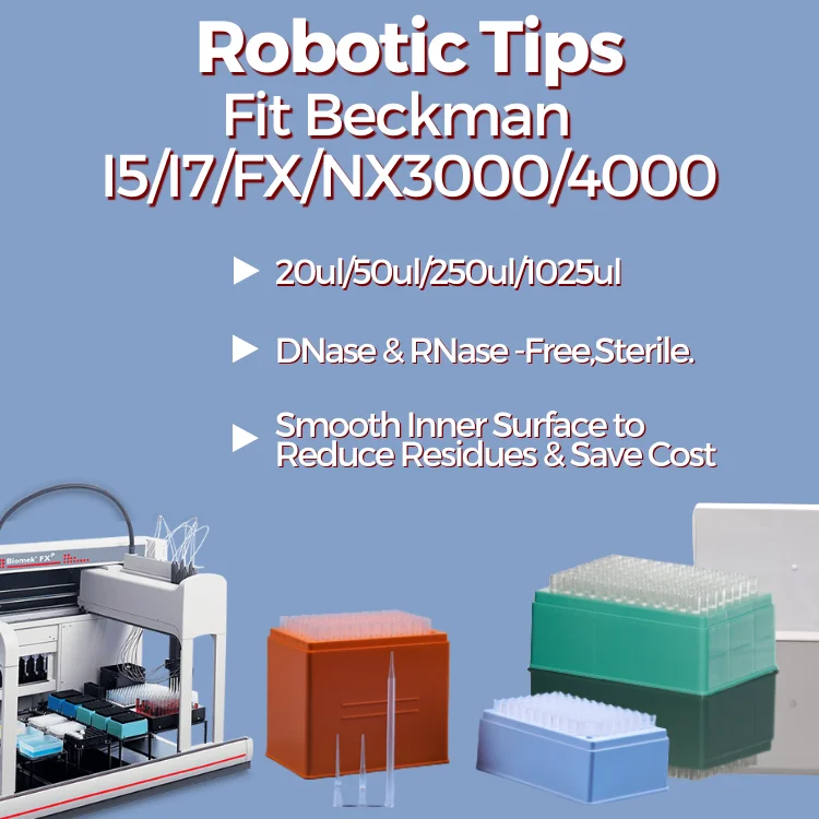 Beckman Robotic Tips 20ul Pipette Tips Sterile For Biomek I Series Tips ...