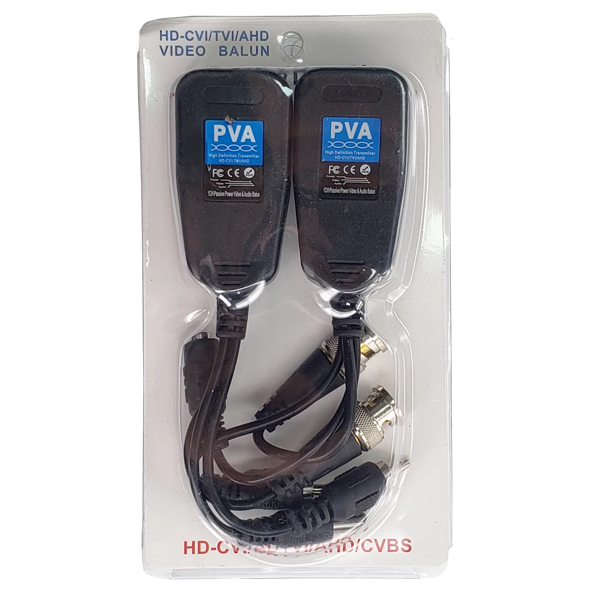 3 In 1 Pva Video Power Audio Balun Cat 5 Connector Video Power Audio ...