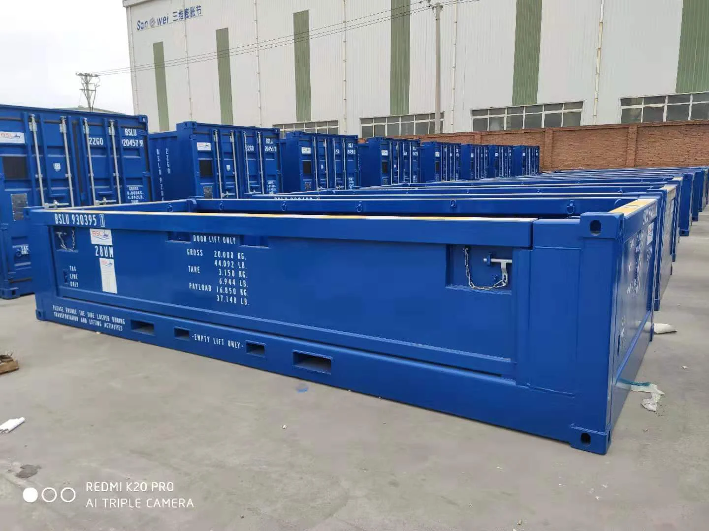 10ft 20ft Half-height Offshore Open Top Container Low Profile Units ...