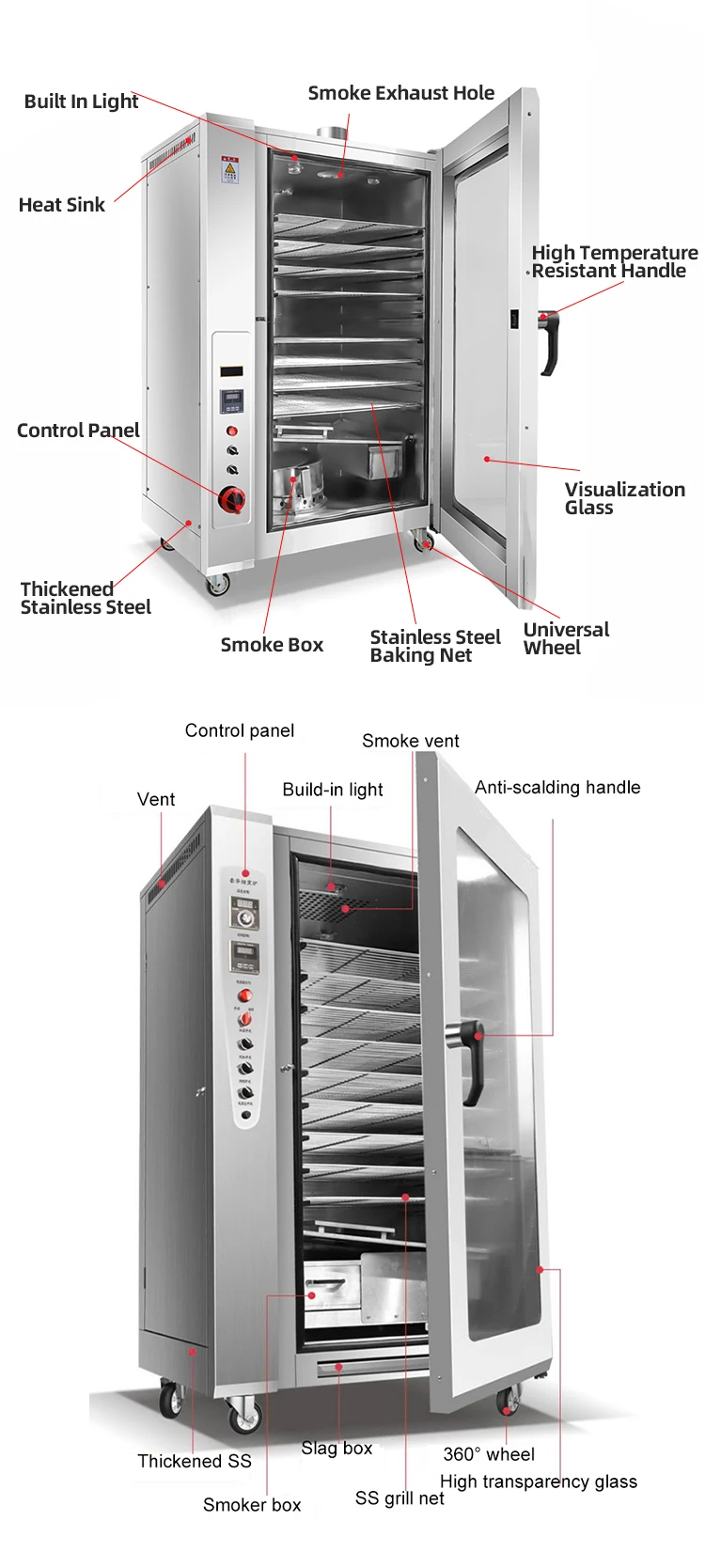 Electric Oven Smoke House Outdoor Meat Smoking Machine For Meat Bacon ...