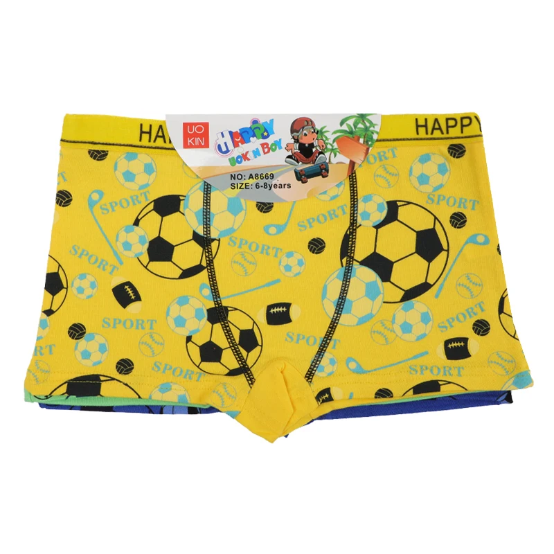 Uokin Cartoon Cotton Print Boy Boxer Briefs Shorts Soft Breathable 4-10 ...