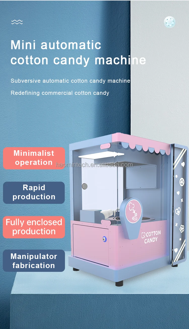 Mini Intelligent Cotton Candy Floss Vending Making Machine Blue And ...