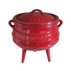 Cast Iron Enamel Potjie Pot - Dutch Oven for Camping & Outdoor Braai ...