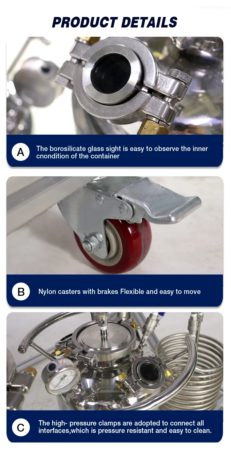 2lb Extraction Tube Bho Thc Extracton Column Kit Active Closed Loop ...