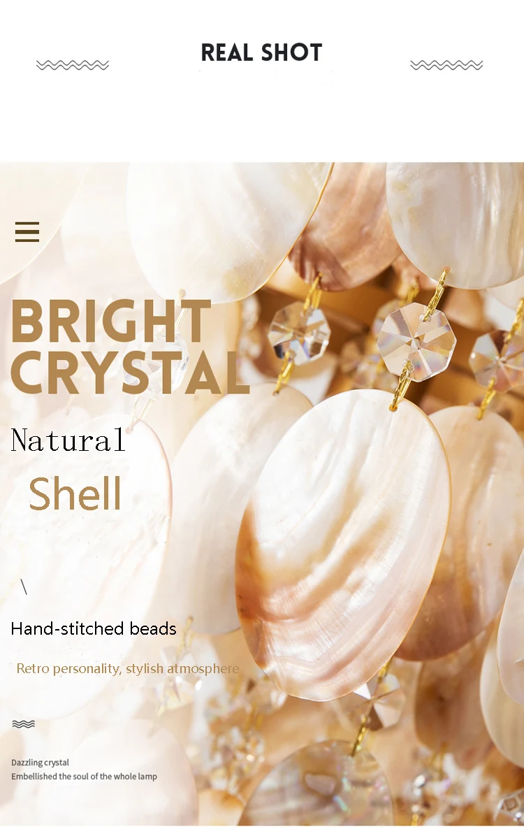 Modern White Capiz Seashell Pendant Lamp Light Bedroom Ac90-260v Metal ...