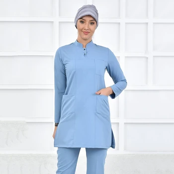 Wholesale Muslim Scrubs Uniform Nurse Hospital Nursing Long Sleeve ...