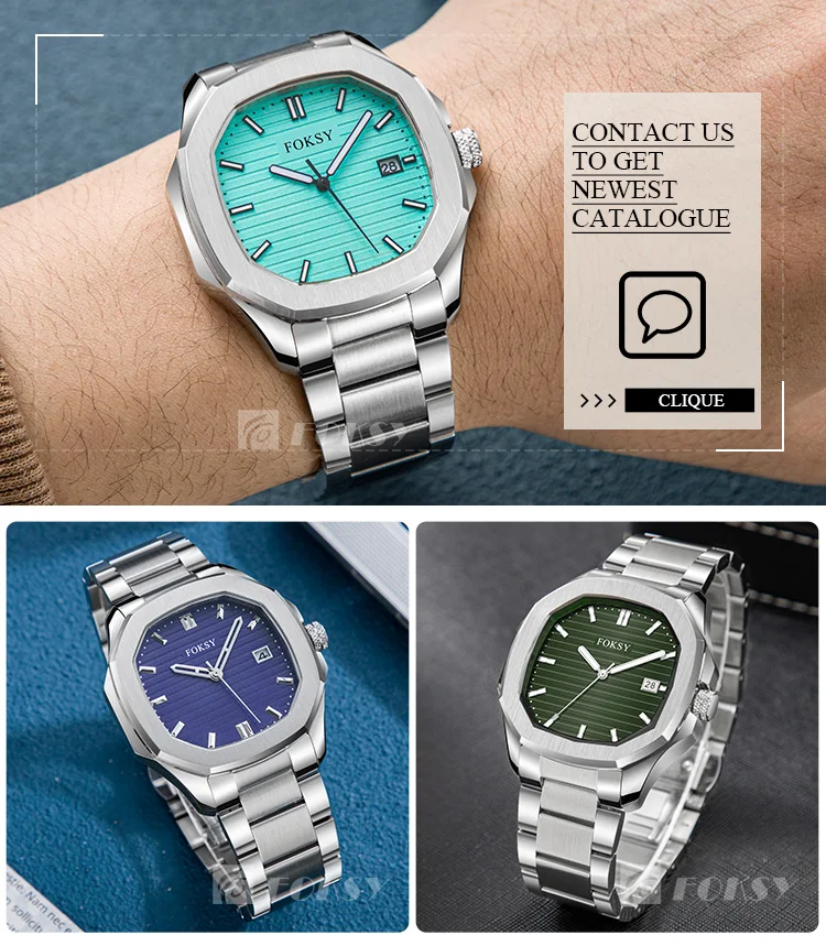 Custom Logo Men's Stainless Steel Watch - Luxury & Sport