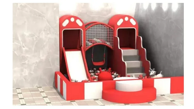Wejoy Play Red And White Color Kids Indoor Playground Soft Play Climber ...