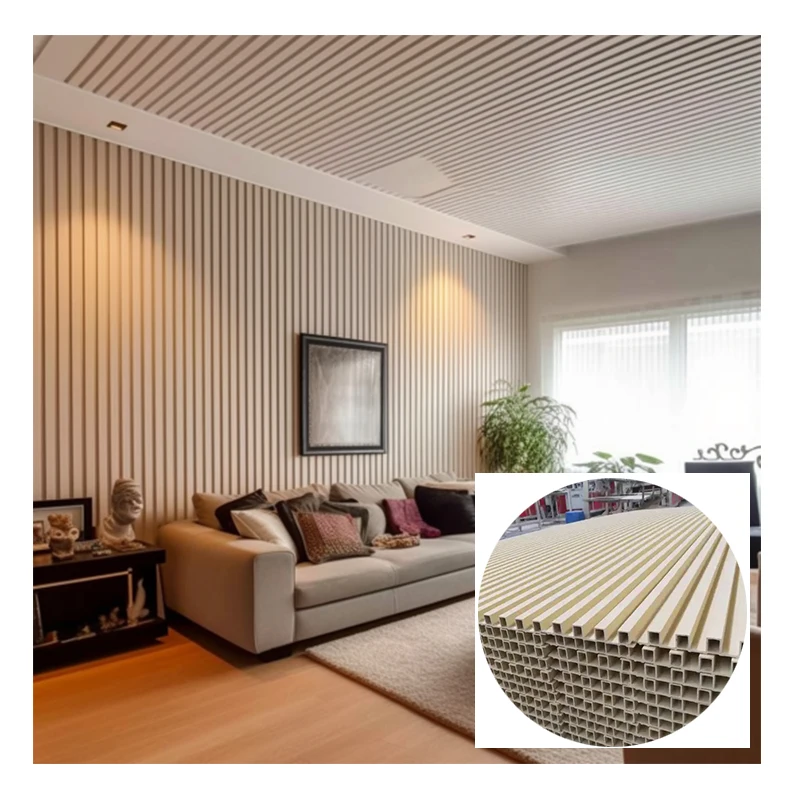 Free Sample Wood Grain Fluted Wall Cladding Interior Decorative WPC ...