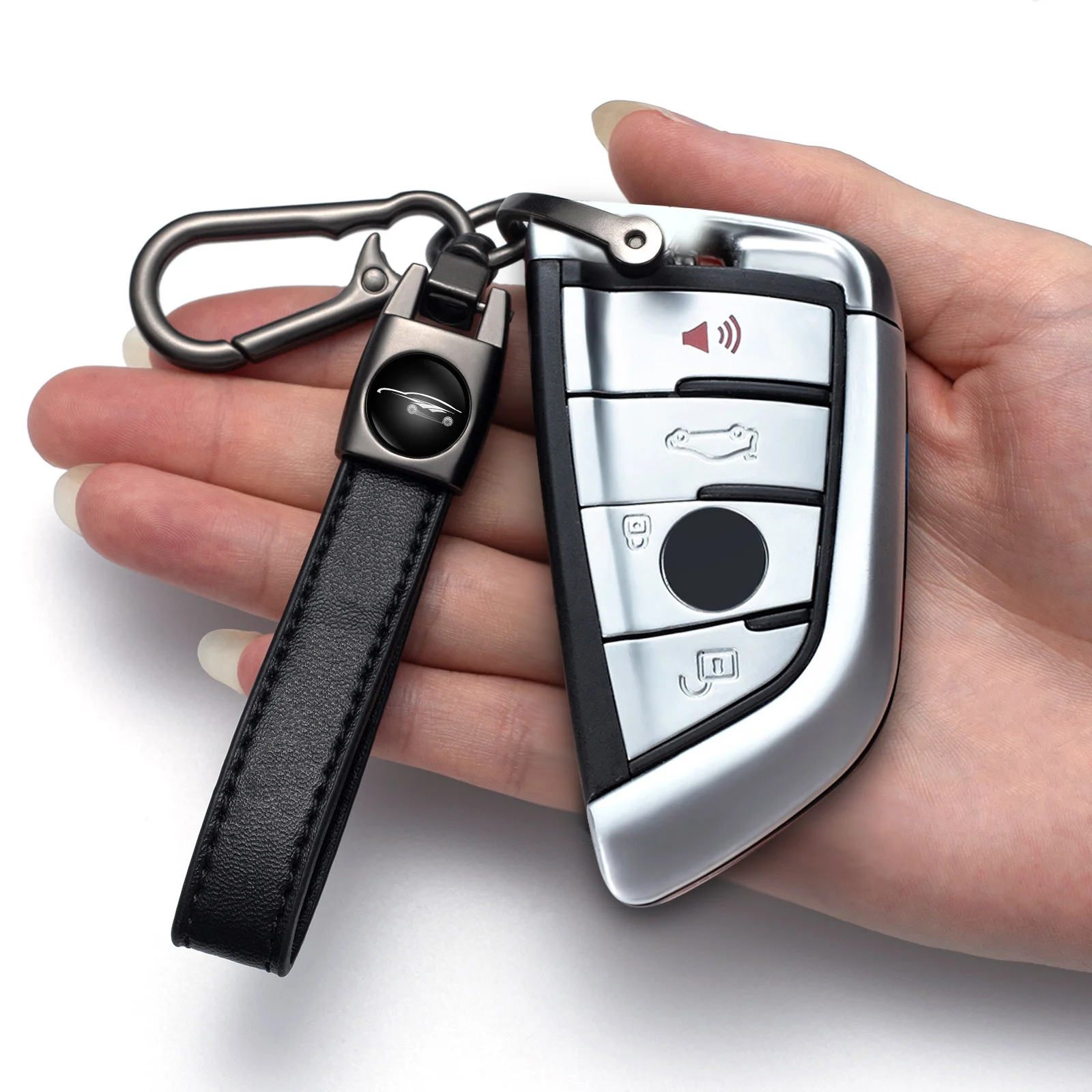 Leather Car Logo Keychains Keyrings Suit For Honda Ex-l Cr-v Crv Pilot ...