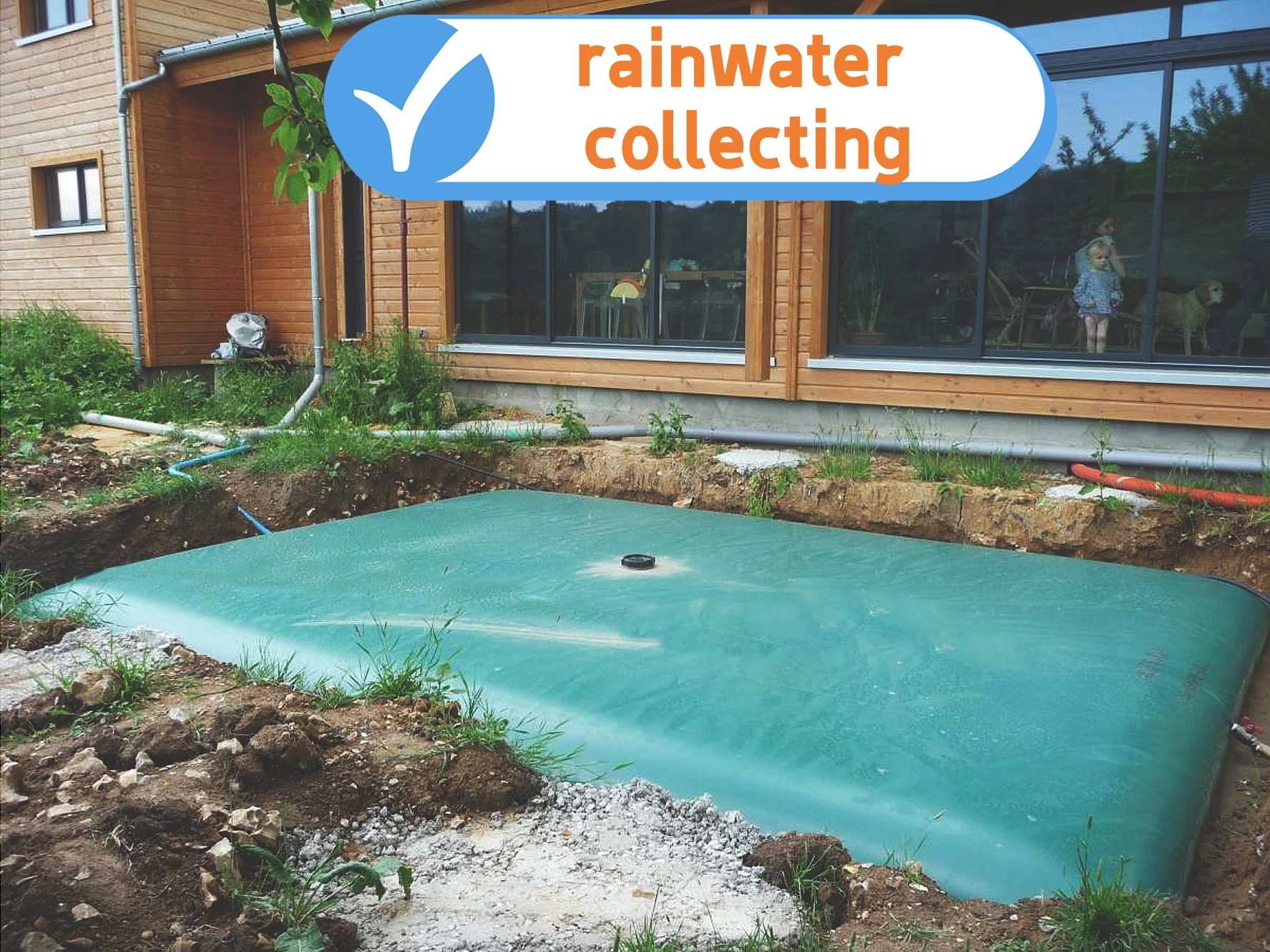 1000L Rectangle Portable Foldable Collapsible Pvc Bladder Flexible Rain ...