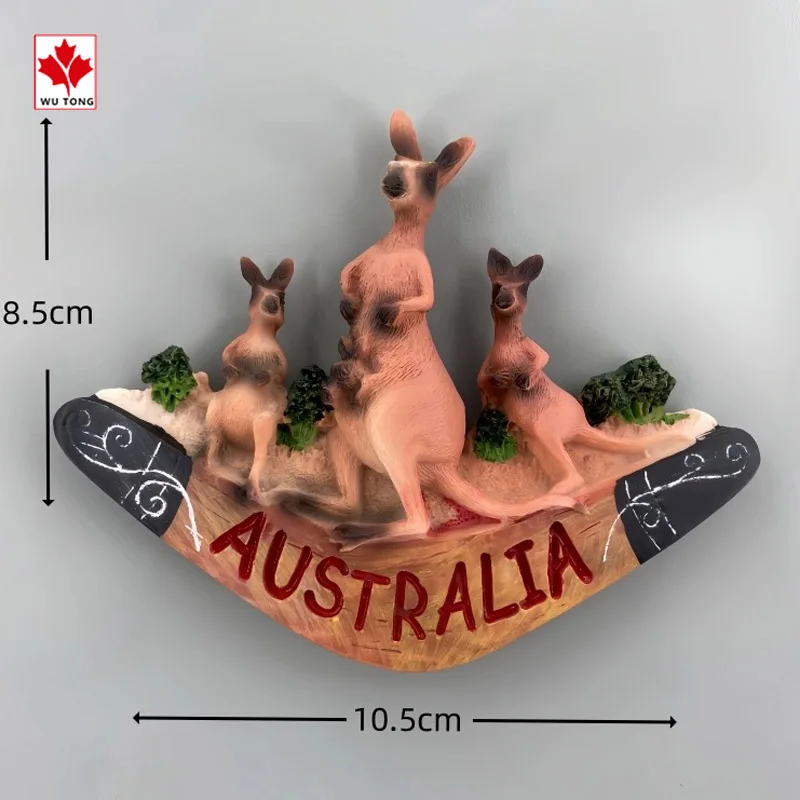 Oem Tourist Attractions Resin Animal Refrigerator Magnet Kangaroo Koala ...