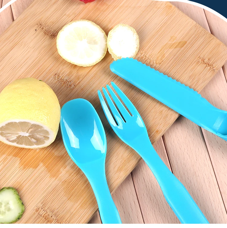 Portable Outdoor Camping Plastic Flatware Set Colorful Reusable Plastic ...
