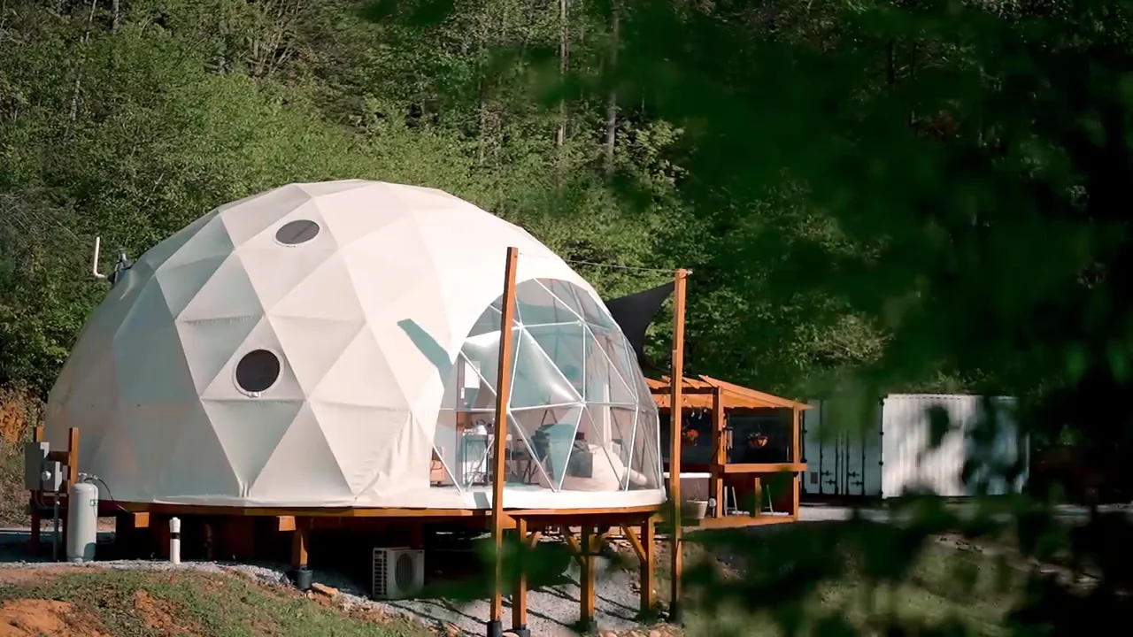 Yumuq 10m Riverside Geodesic Dome Tent Star Gazing Buckminster Fuller ...