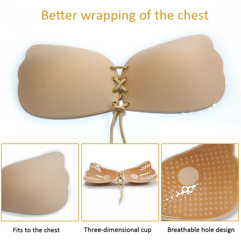 Breast Push Women Bikini Best Cups Butterfly Stick On Bra - Buy Stick ...