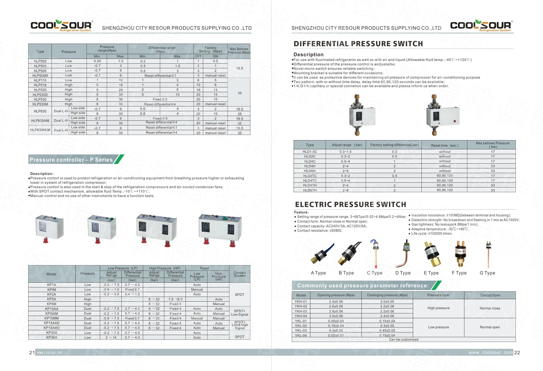 Kp Series Pressure Switch - Reliable Water Control Solutions
