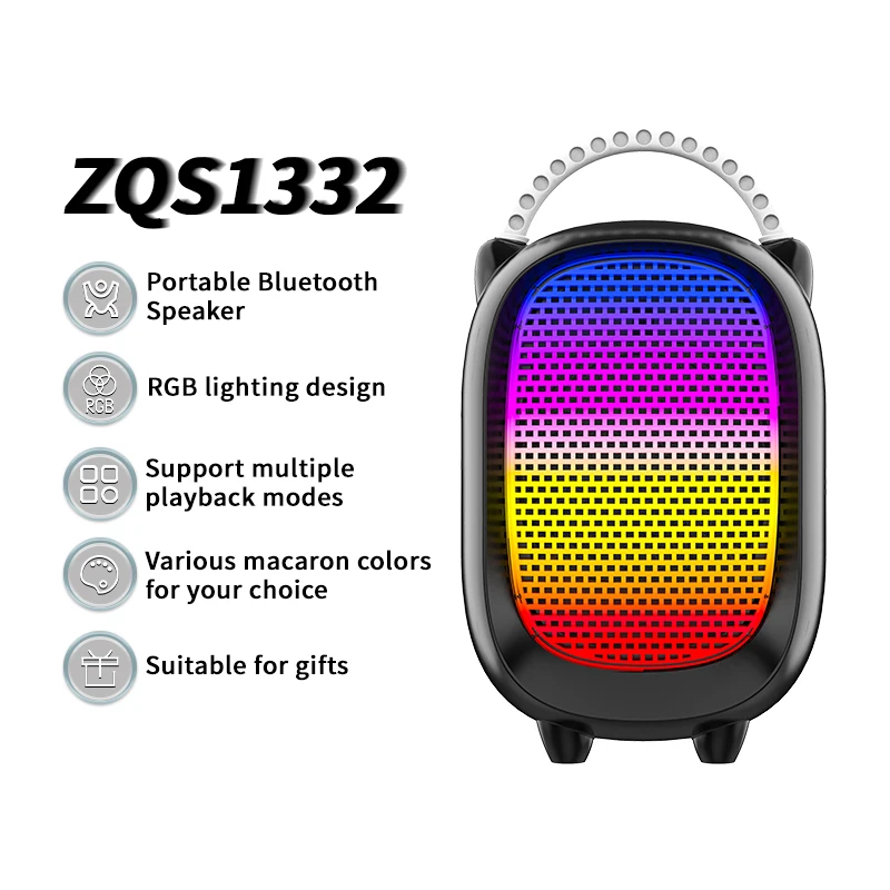 SING-E ZQS1333 RGB Lights Karaoke Party Speaker - Eliminate Original Sound