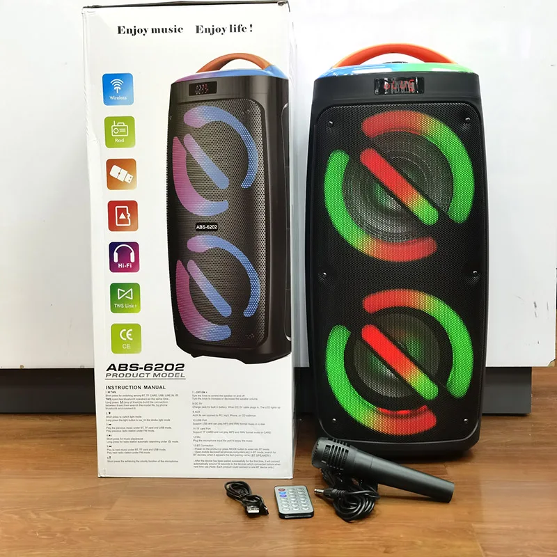 ABS-6202 Supper Bass Outdoor Wireless Portable Karaoke Speaker