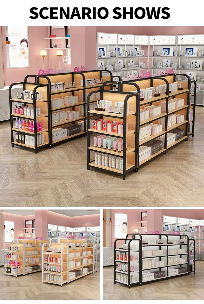 Customized Shopping Mall Gondola Shelves Retail Store Furniture Metal ...