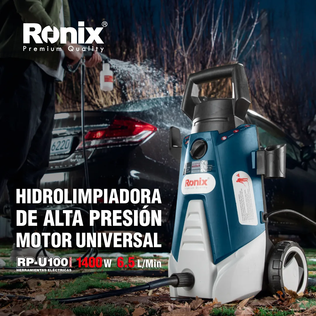 Ronix Rp-u100 Car Using Tool 1400w 100bar Car Washer Cleaner Electric ...