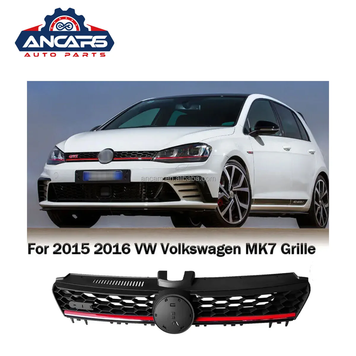 Car Front Bumper Grille for 2015 2016 Volkswagen VW MK7 Golf GTI Front ...
