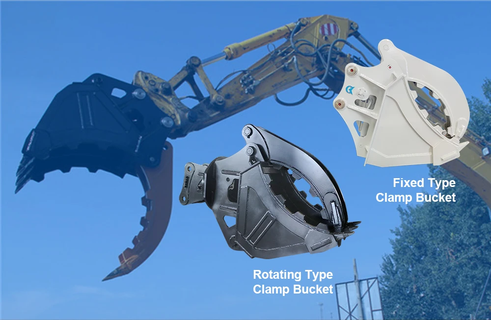 140 Excavator Backhoe Clamshell Grapple Bucket Premium Product Category ...