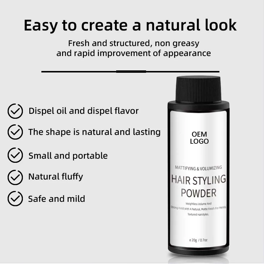 Custom Low Moq Styling Texturizing Fluffy Hair Powder