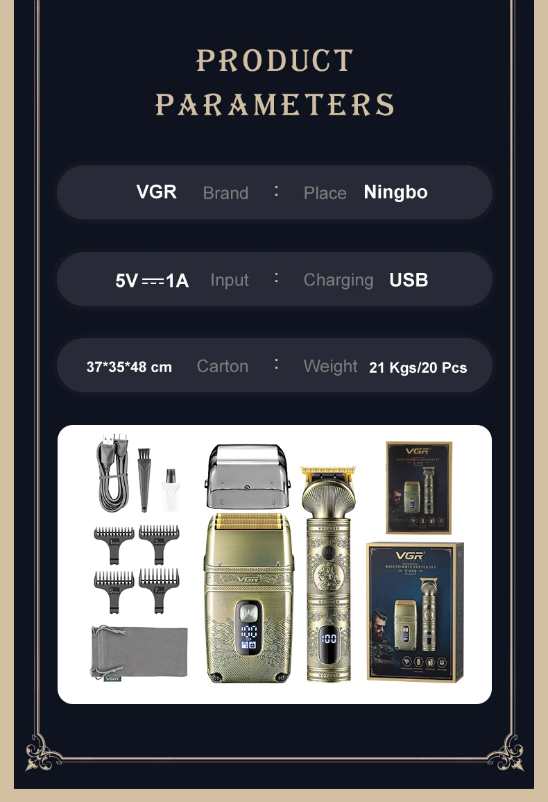 VGR V-649 Electric Men's Shaver - Rechargeable Cordless Professional ...