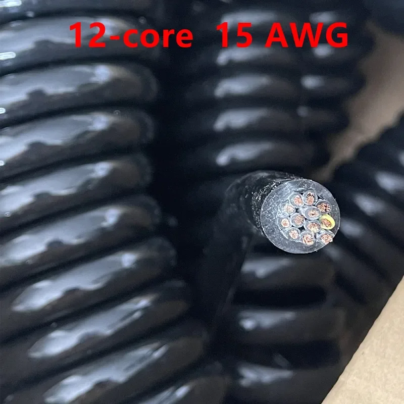 Spring Wire Spiral Cable 6-12core 13awg 11awg Pur Cable Of Pure Copper ...