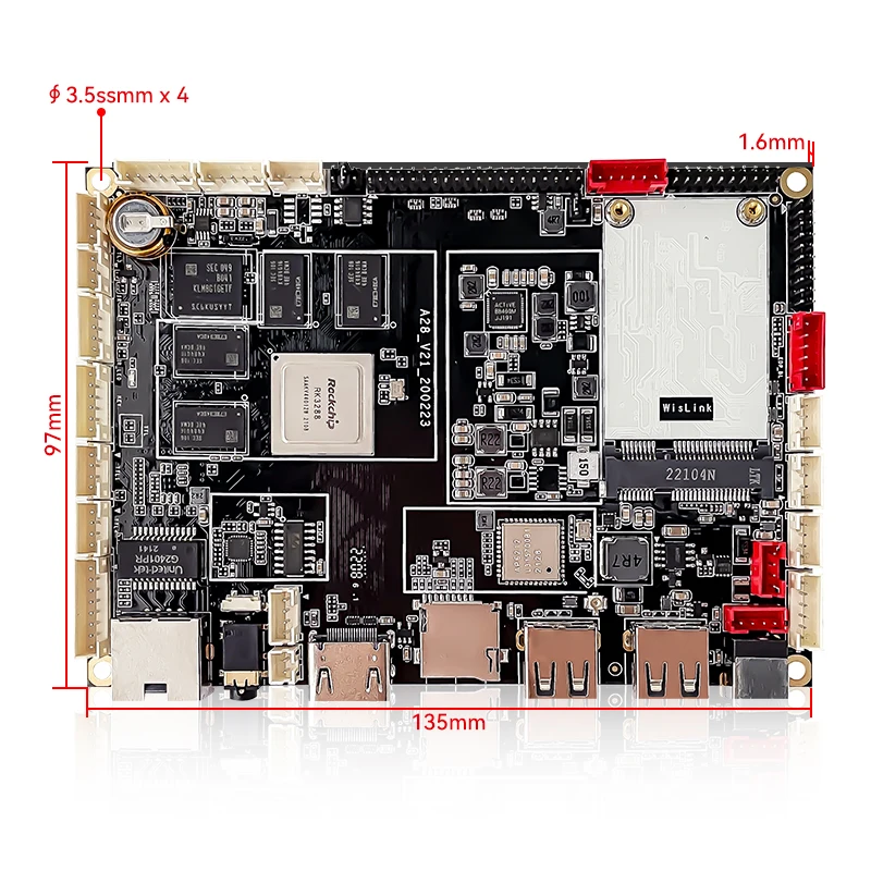 Rockchip Rk Rk3288 Quad Core A17 Iot Arm Embedded Industrial Android Linux Board Rk3288 ...