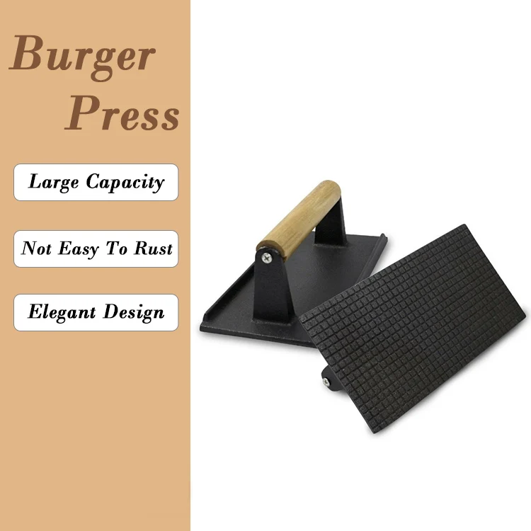 High Quality Meat Press for Steak, Burgers, Sandwiches Rectangular ...