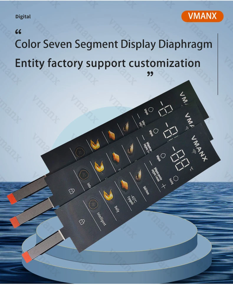 Color Seven Segment Display Diaphragm for Electronic Machines