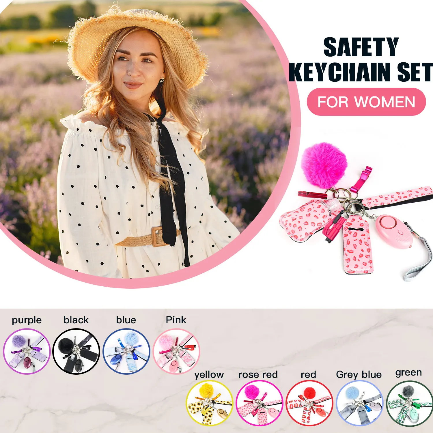 Factory Wholesale Price Self Defense Keychain Set For Women - Buy Self ...