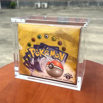 Shp Wholesale Acrylic Pokemon Cards Booster Box 1st Edition Card Game ...